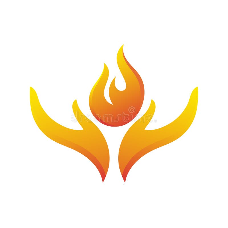 Fire Flame with Hands. Vector File Included Stock Vector - Illustration ...