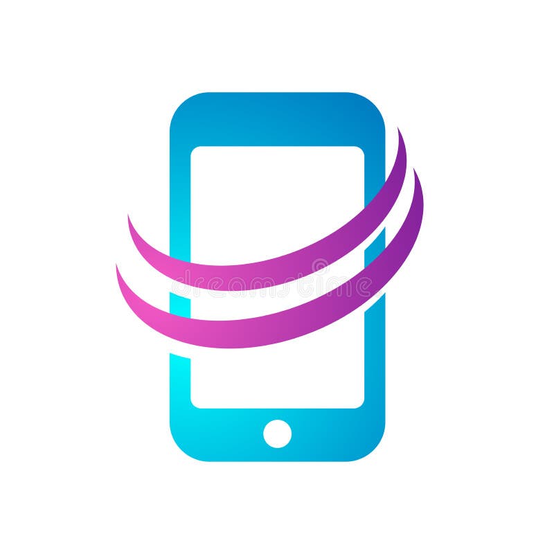 Mobile Phones Logo. Smartphone Connection. Stock Vector - Illustration ...