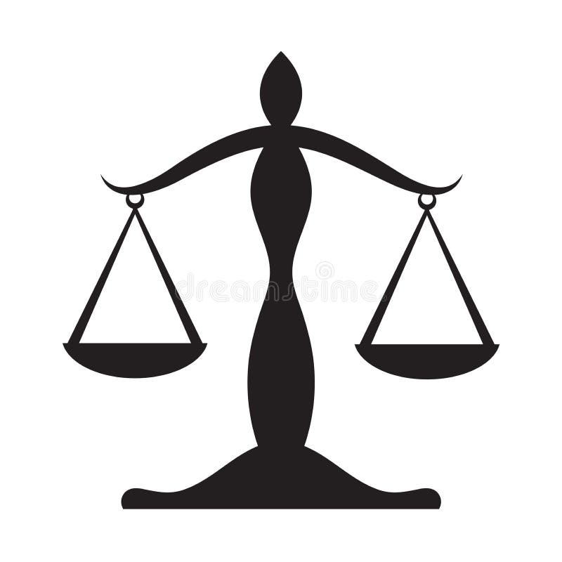 Law Balance Black Logo Icon. Stock Vector - Illustration of education ...
