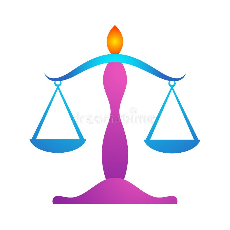 Law balance logo icon. stock vector. Illustration of case - 189079108