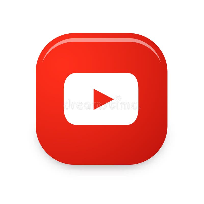 Youtube logos icon. editorial stock image. Illustration of social ...