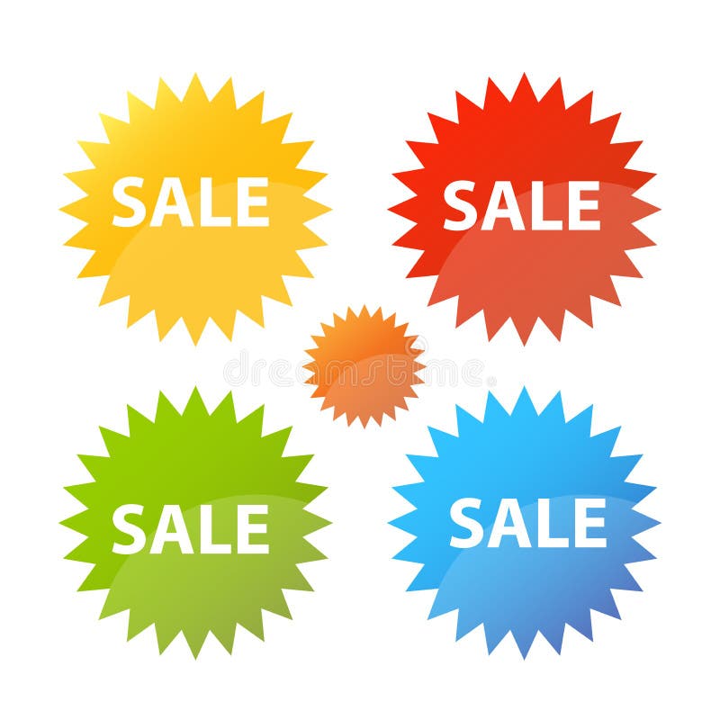 Sale tags in few colors. stock vector. Illustration of choice - 190223416