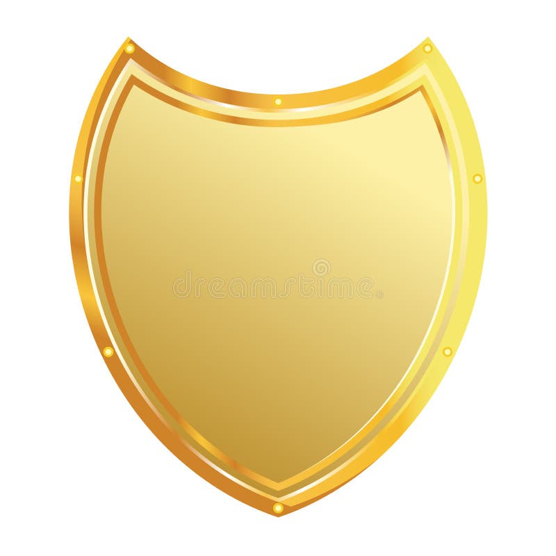 Vector gold shield set. stock vector. Illustration of frame - 198209962