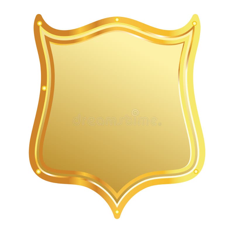 Vector gold shield set. stock vector. Illustration of frame - 198209962