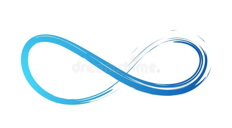 Infinity Loop Brush Illustration. Stock Vector - Illustration of ...