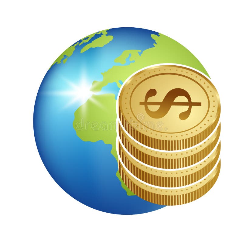 Earth and money stock illustration. Illustration of earth - 11902038