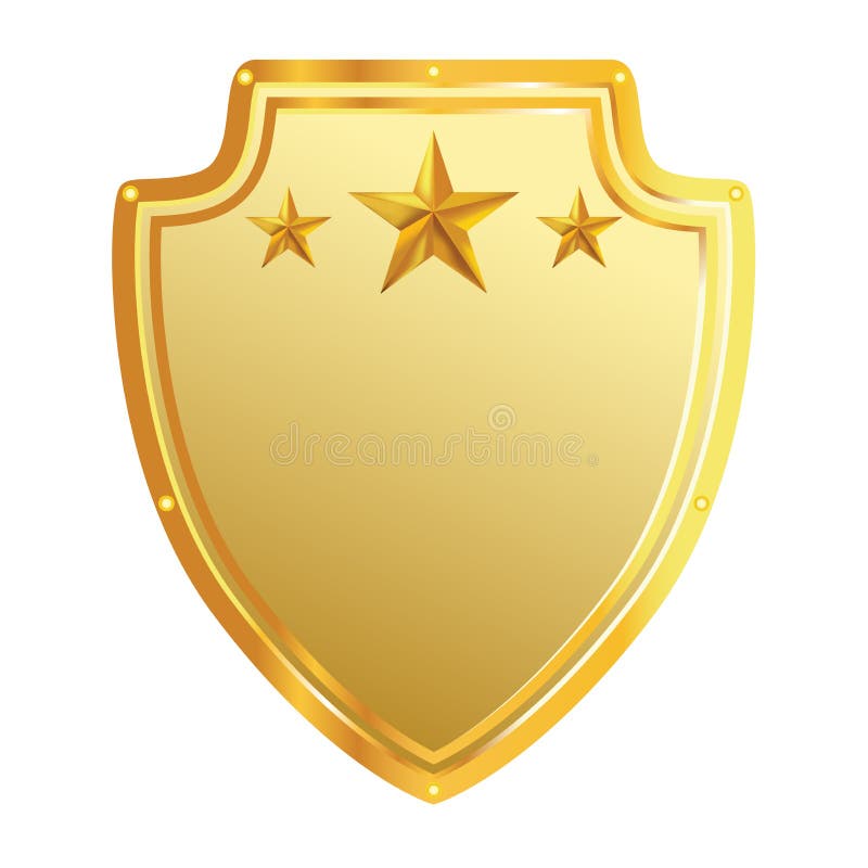 Vector gold shield set. stock vector. Illustration of frame - 198209962