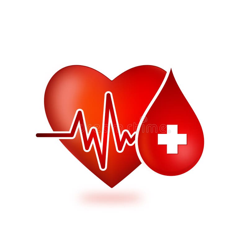 Blood Donation Logo Icon in Hand. Stock Vector - Illustration of ...