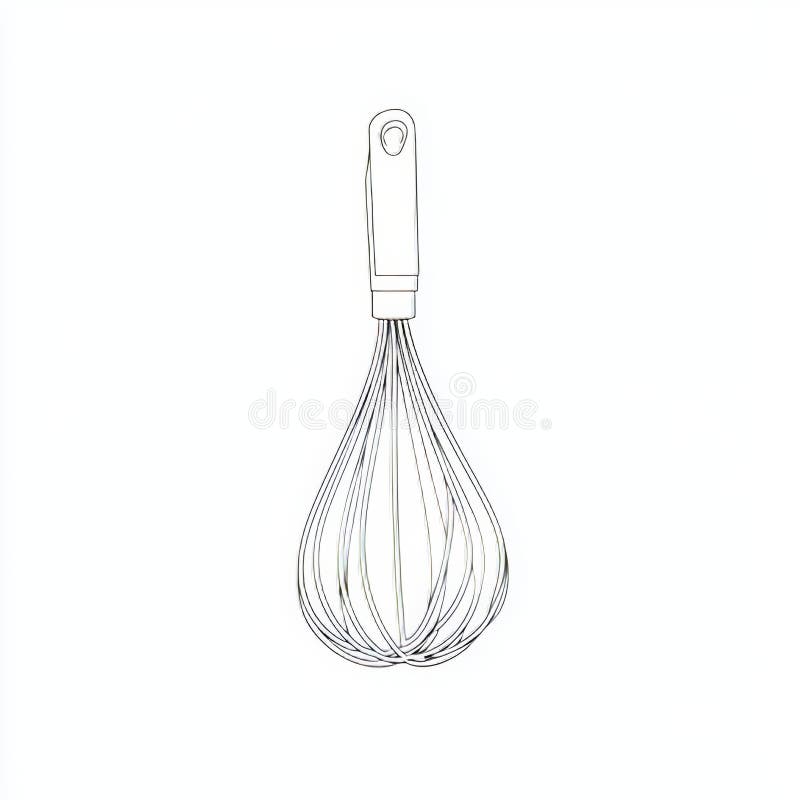 Stock Illustration of a Continuous One-line Drawing of a Whisk. Stock ...