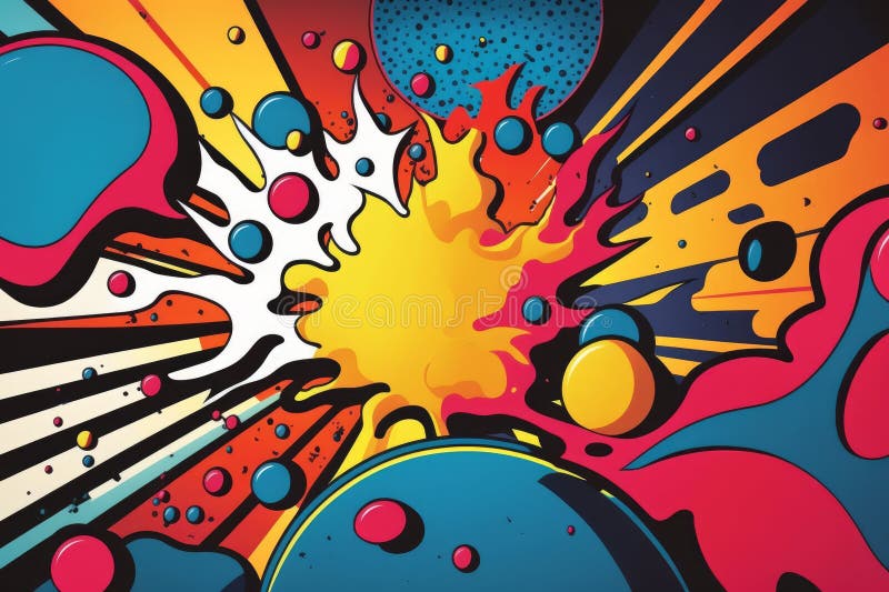 Abstract Colorful Pop Art Background: Vibrant Design, Generative Ai ...