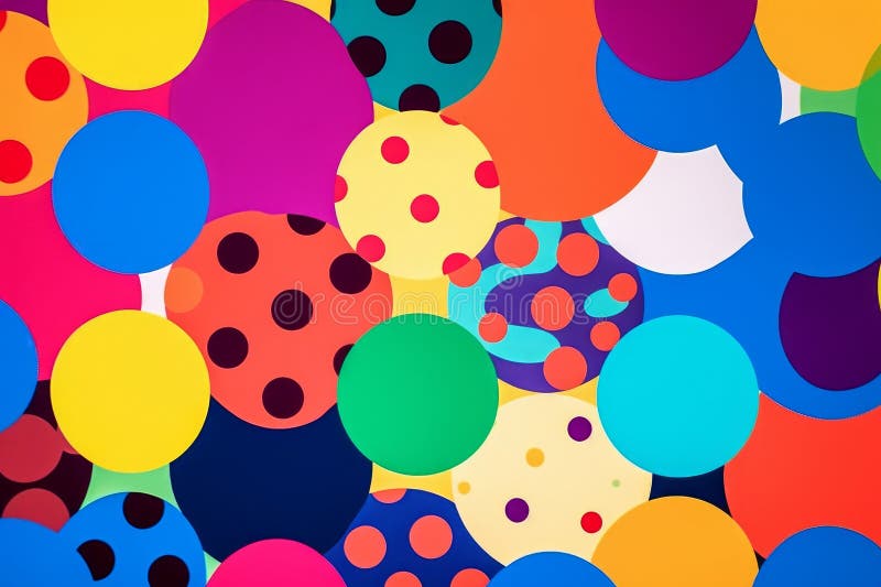 Polka Dots Explosion: a Vibrant Pop Art Creative Concept, Generative AI ...