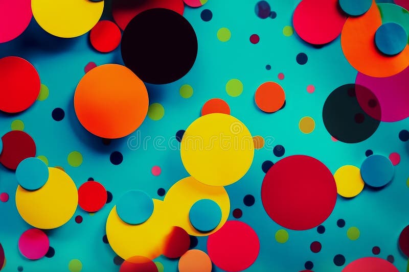 Polka Dots Explosion: a Vibrant Pop Art Creative Concept, Generative AI ...