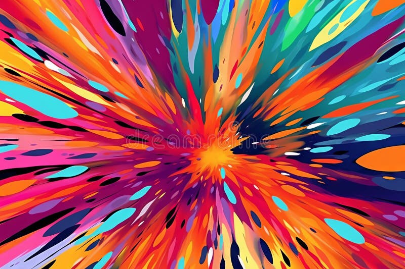 Vibrant Abstract Pop Art Background with Generative AI Stock ...