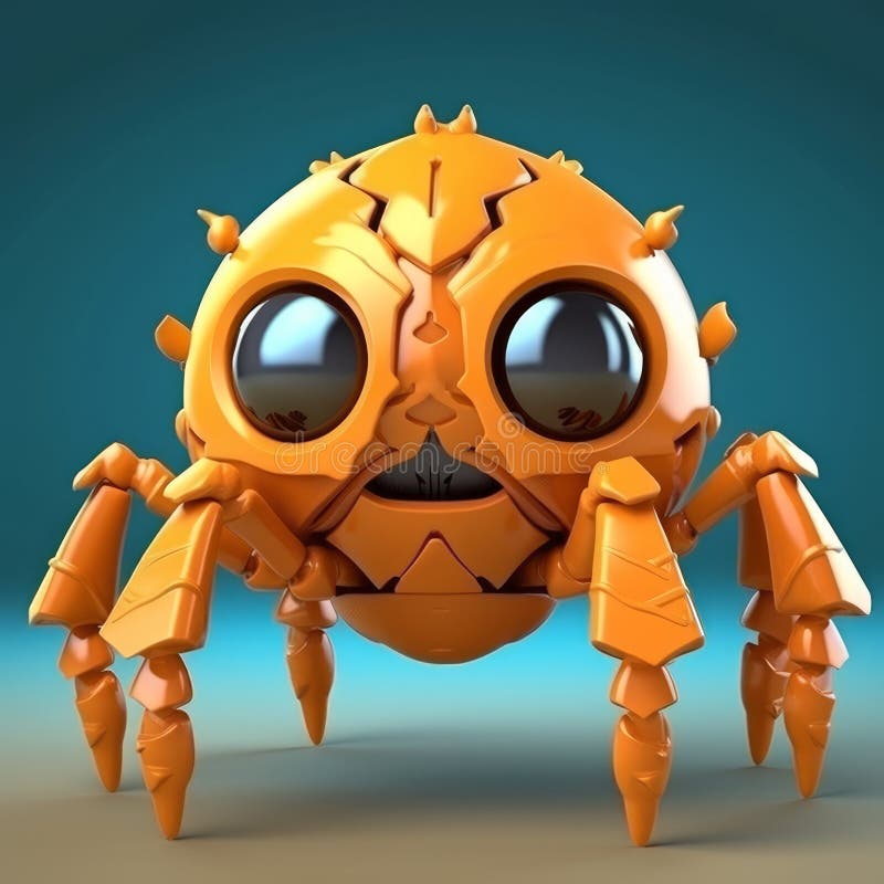 Single Cute and Fun Spider Character: Adorable Arachnid Illustration ...
