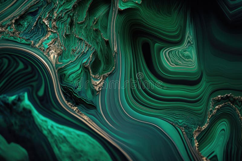 Malachite Layered Abstract Background: Vibrant and Textured, Generative ...