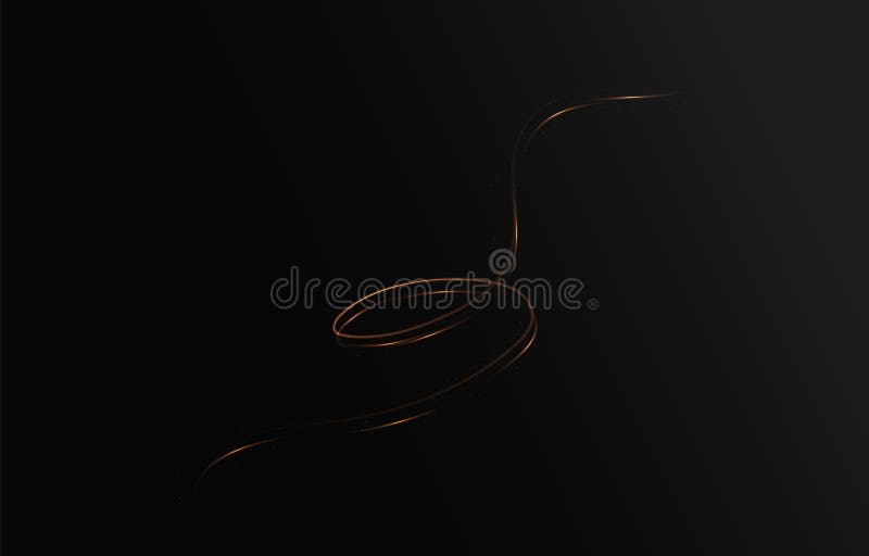 Stock Illustration Featuring a Glowing Gold Spiral Light Effect ...