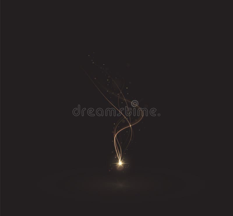 Stock Illustration Featuring a Glowing Gold Spiral Light Effect ...