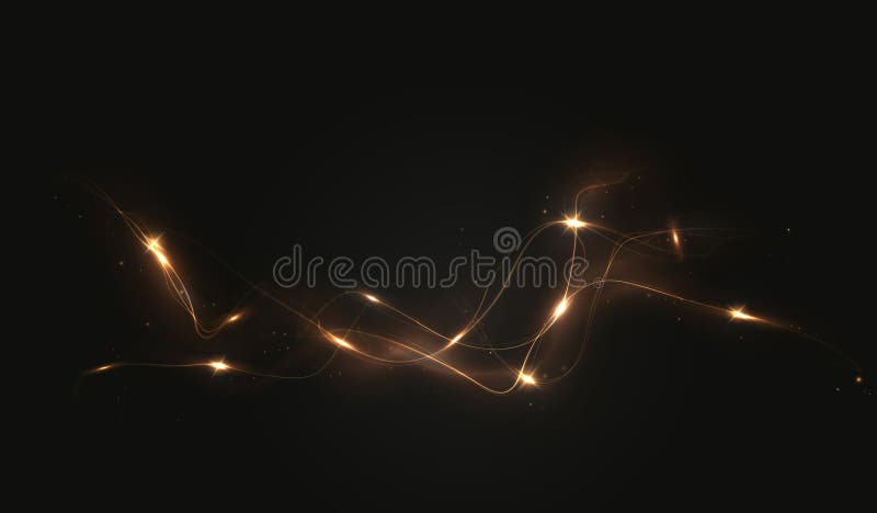 Stock Illustration Featuring a Glowing Gold Spiral Light Effect ...