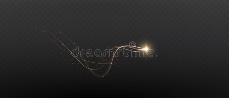 Stock Illustration Featuring a Glowing Gold Spiral Light Effect ...