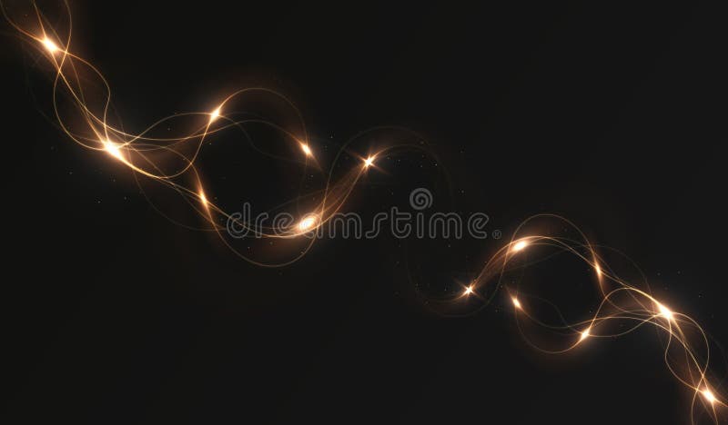 Stock Illustration Featuring a Glowing Gold Spiral Light Effect ...
