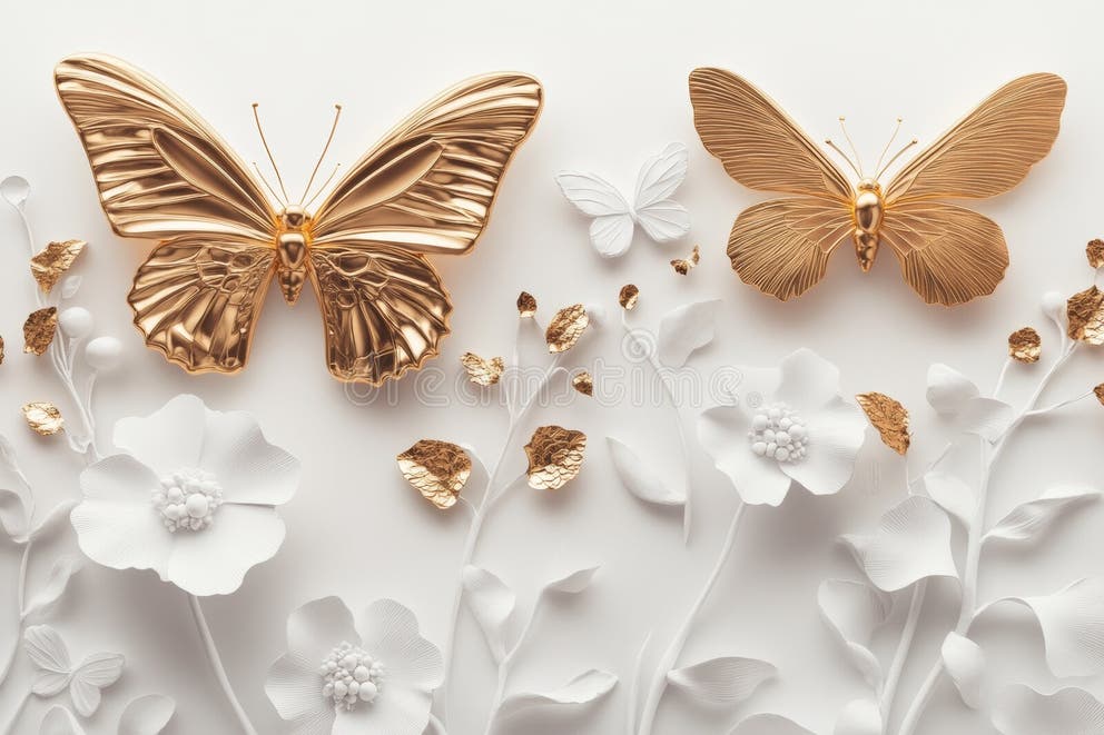 Stock Illustration Featuring a White 3D Effect Element for Mural ...