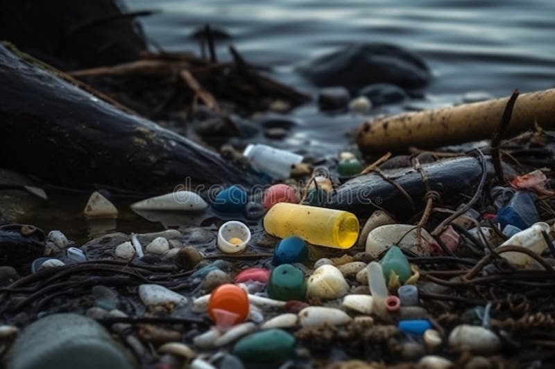 Plastic Pollution in Sea Water Environmental Disaster Stock ...