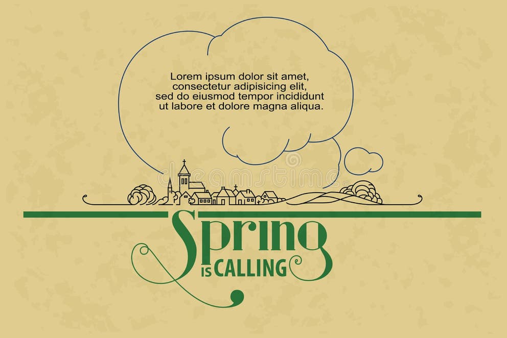 Stock Illustration. Spring is Calling Stock Vector - Illustration of ...