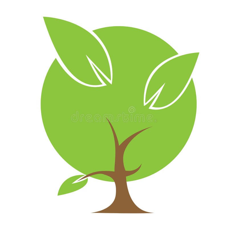 Stock Illustration Symbolic Green Tree Stock Vector - Illustration of ...