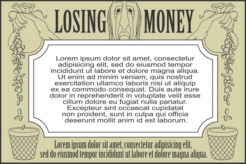 Stock Illustration. Template Advertising Money Stock Vector ...