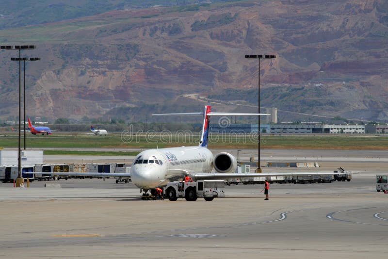 Stock Image of an Airoplane at the Airport Editorial Photo - Image of ...