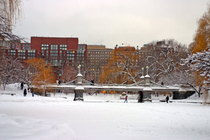 Stock Image of Boston Winter Editorial Image - Image of district ...