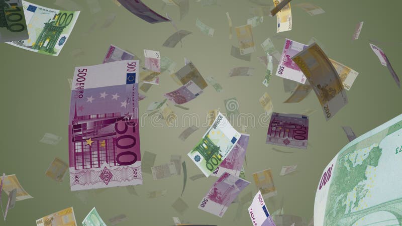 Euro Currency Falling in Slow Motion Stock Illustration - Illustration ...