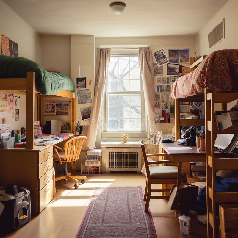 College Dorm Ai Generated Stock Illustration Illustration Of Estate 276344539