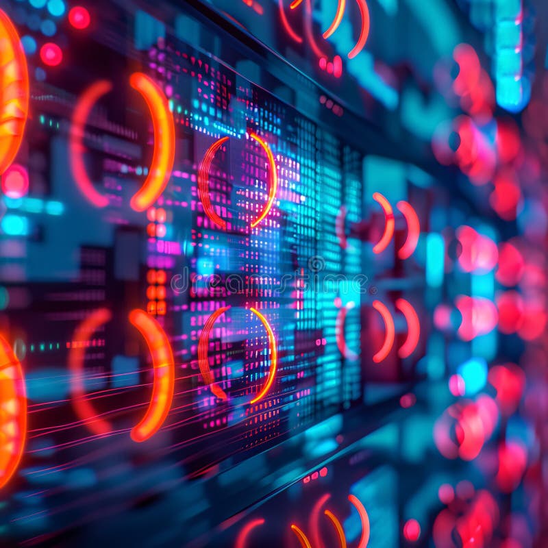 Futuristic Data Center with Glowing Servers and Advanced Technology ...