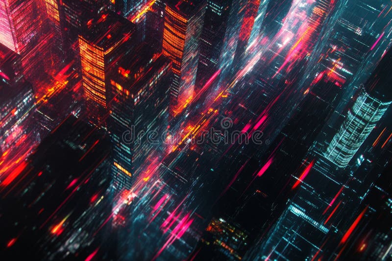 The Stock Image Features an Abstract and Futuristic Technological ...