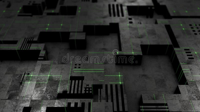 Abstract Complex Digital Data Blocks Stock Illustration - Illustration ...