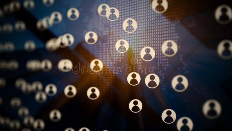 Global Networking and Data Connection Stock Illustration - Illustration ...