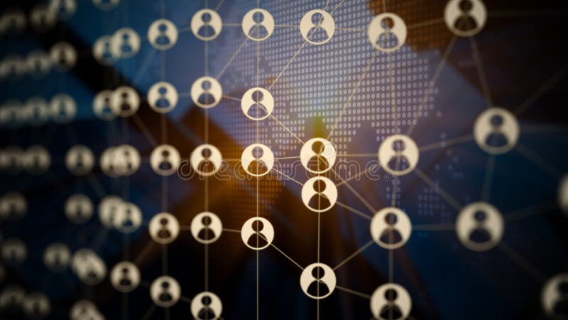 Global Networking and Data Connection Stock Illustration - Illustration ...