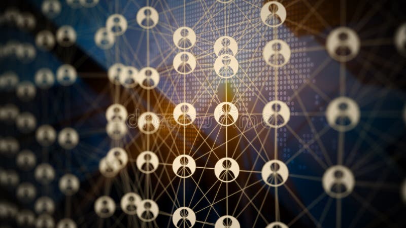 Global Networking and Data Connection Stock Illustration - Illustration ...