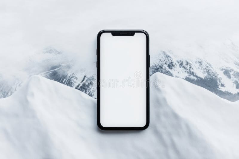 Professional Smartphone with Blank Display Isolated on a Pristine White ...