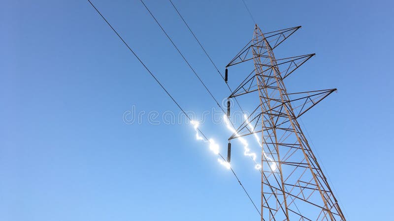 A High Tension Power Transmission Tower Stock Image - Image of energy ...