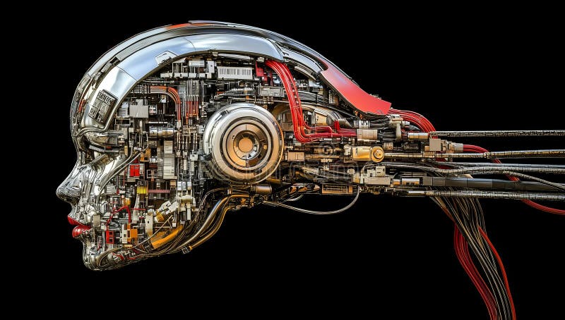 Stock Image of a Female Robot Face, Representing Stock. Stock Stock ...