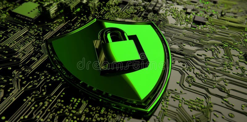 Green Cyber Technology Abstract Background Design Stock Vector ...