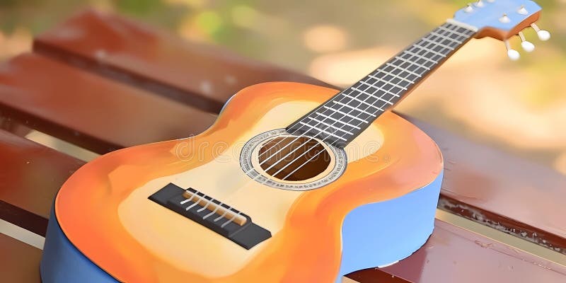 Stock Image of a Guitar on a Simple Isolated Background, and an Image ...