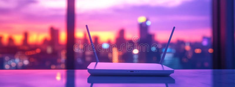 Stock Image of High Speed Router for Fast Internet Connection in the ...