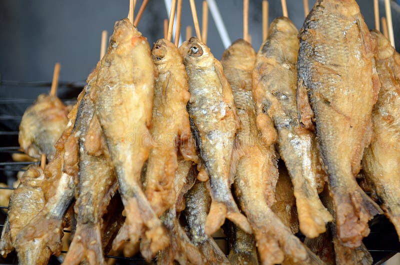 Stock Image of a Lot of Fried Fish Stock Photo - Image of plate, iron ...