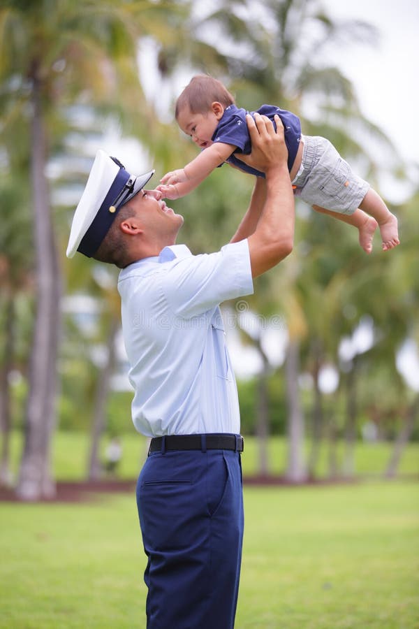 Military dad with his son stock image. Image of military - 32754155