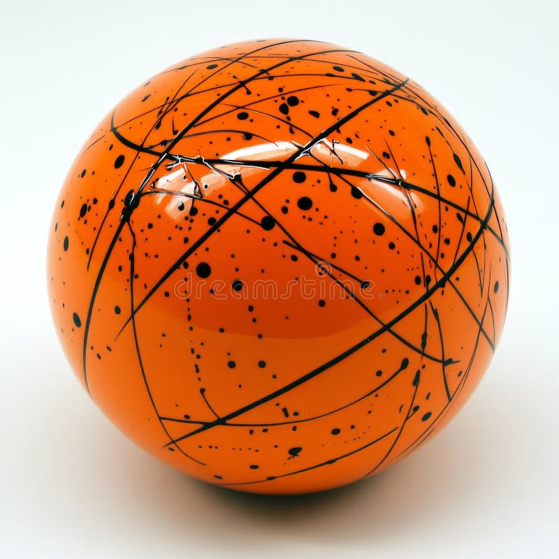 An Stock Image of an Orange Basketball, Set Against a Transparent ...