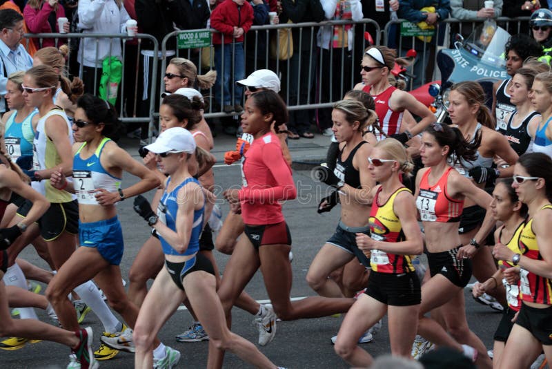 Stock Image of People Running in City Marathon Editorial Stock Image ...