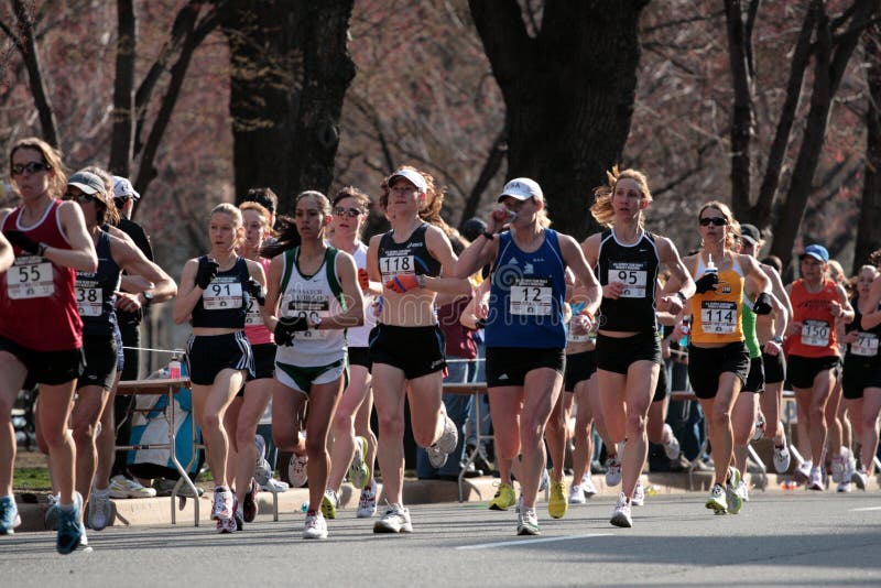Stock Image of People Running in City Marathon Editorial Stock Photo ...